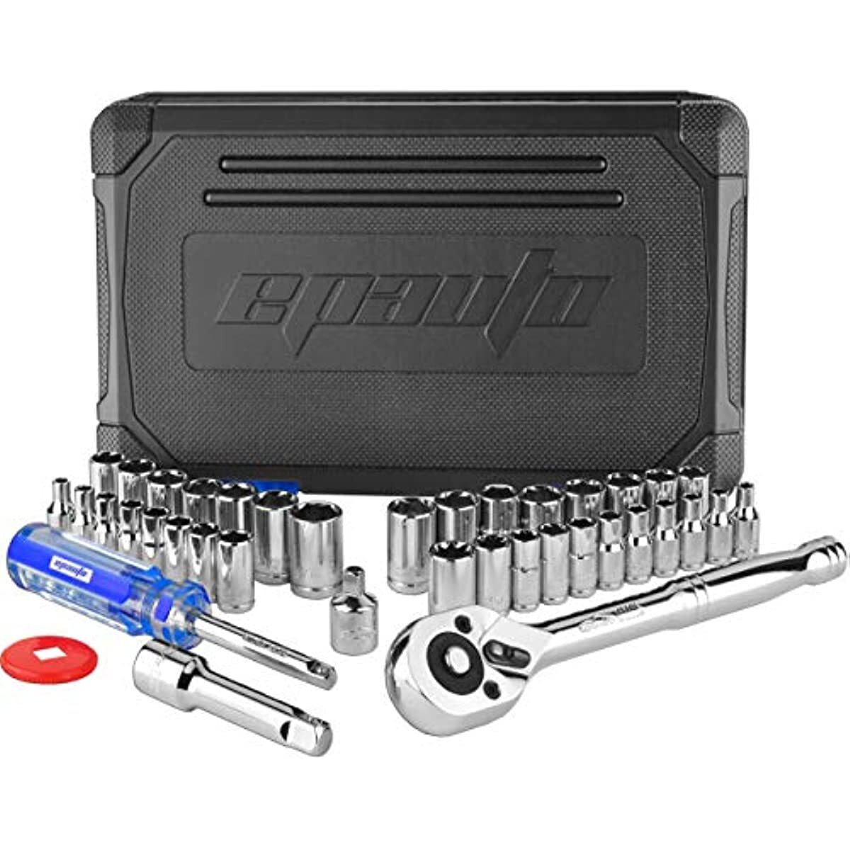EPAuto 40PC 1/4 & 3/8" Drive Socket Wrench Set with 72 Tooth Reversible Ratchet | eBay