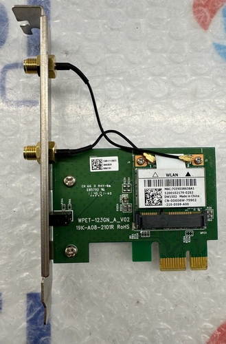 Dell WPET 123GN A V02 PCIe 19K A08 2101R WLAN Mini Card P/N: 056CGK Low ...