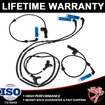 4xABS Wheel Speed Sensor For BMW 3 E46 325i 330i M3 Z4 E85 Front Rear ...
