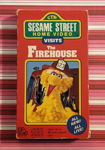 Sesame Street Home Video Visits The Firehouse (1990 VHS) HTF CTW Henson ...