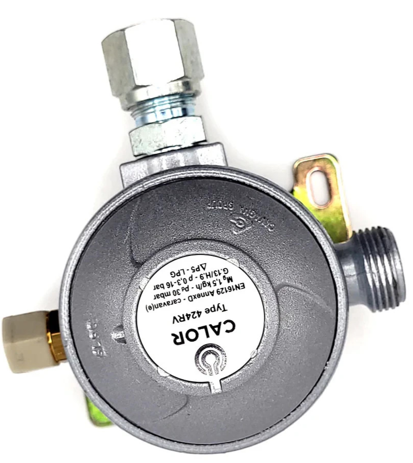 RV LPG Caravan Gas Regulator 30mbar 10mm 90 Degree Outlet | eBay