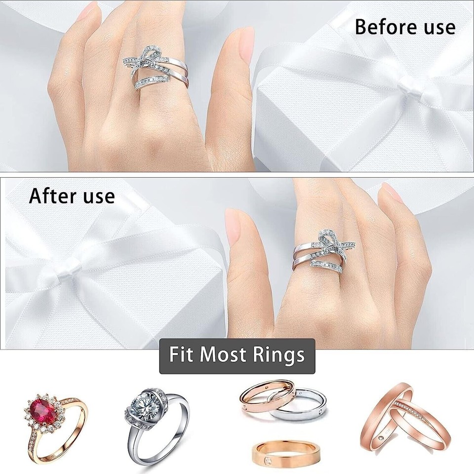 8Pcs Set Invisible Design Ring Size Clip Guard Resizer Reducer Adjuster ...