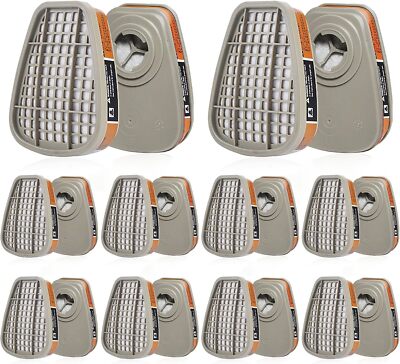 6001CN Filter Cartridges Replacement for Gas Respirator Activated ...