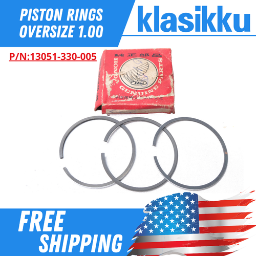 Honda TL125 CB125 CL125S SL125 Piston Rings Set Oversize 1.00 OEM 13051 ...
