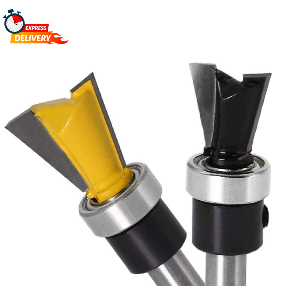 2pc 1/4 Inch Shank Dovetail Router Bit Set, Carbide Dovetail Joint ...