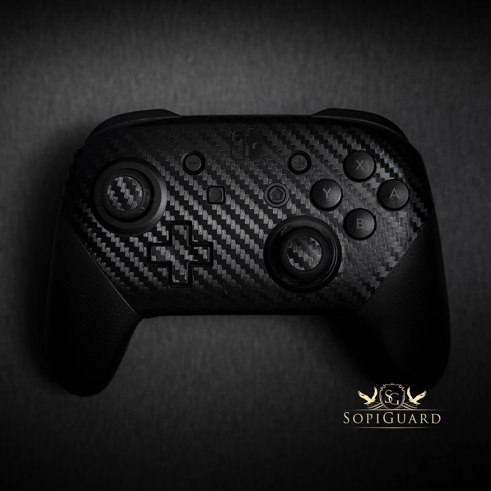 SopiGuard 3M Avery Carbon Fiber Skin Wrap for Nintendo Switch Pro ...