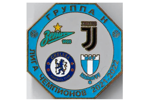 football soccer pin badge Zenit - Chelsea - Juventus - Malmo 2021-2022 ...