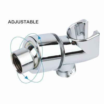 360° Adjustable Head Holder Shower Arm Bracket Universal Handheld Wall ...