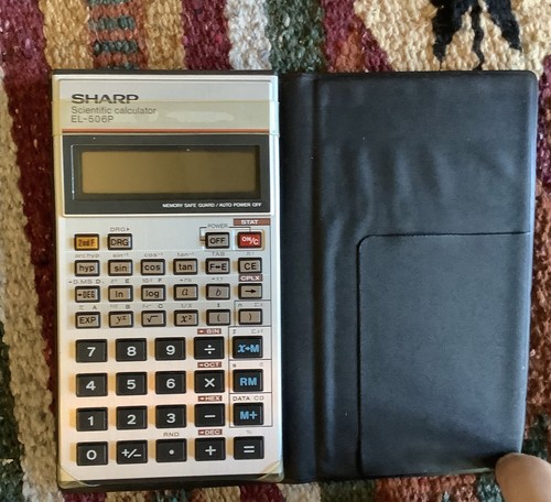 Vintage Sharp EL-506P Scientific Calculator w/Folding Cover Case | eBay