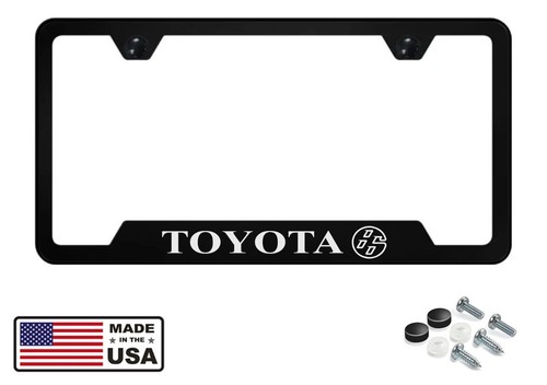 Toyota 86 W/Logo Black Stainless Steel License Plate Frame Holder Rust ...
