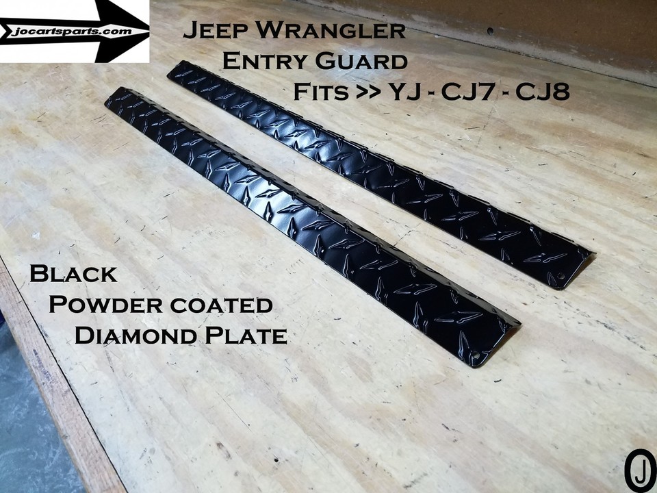 Fits 1976-95 JEEP Wrangler YJ-CJ7 Powder Diamond Plate Large Door Entry ...