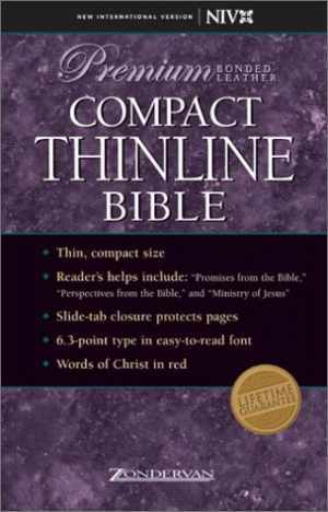 NIV Compact Thinline Bible - Paperback, by Anonymous - Good ...