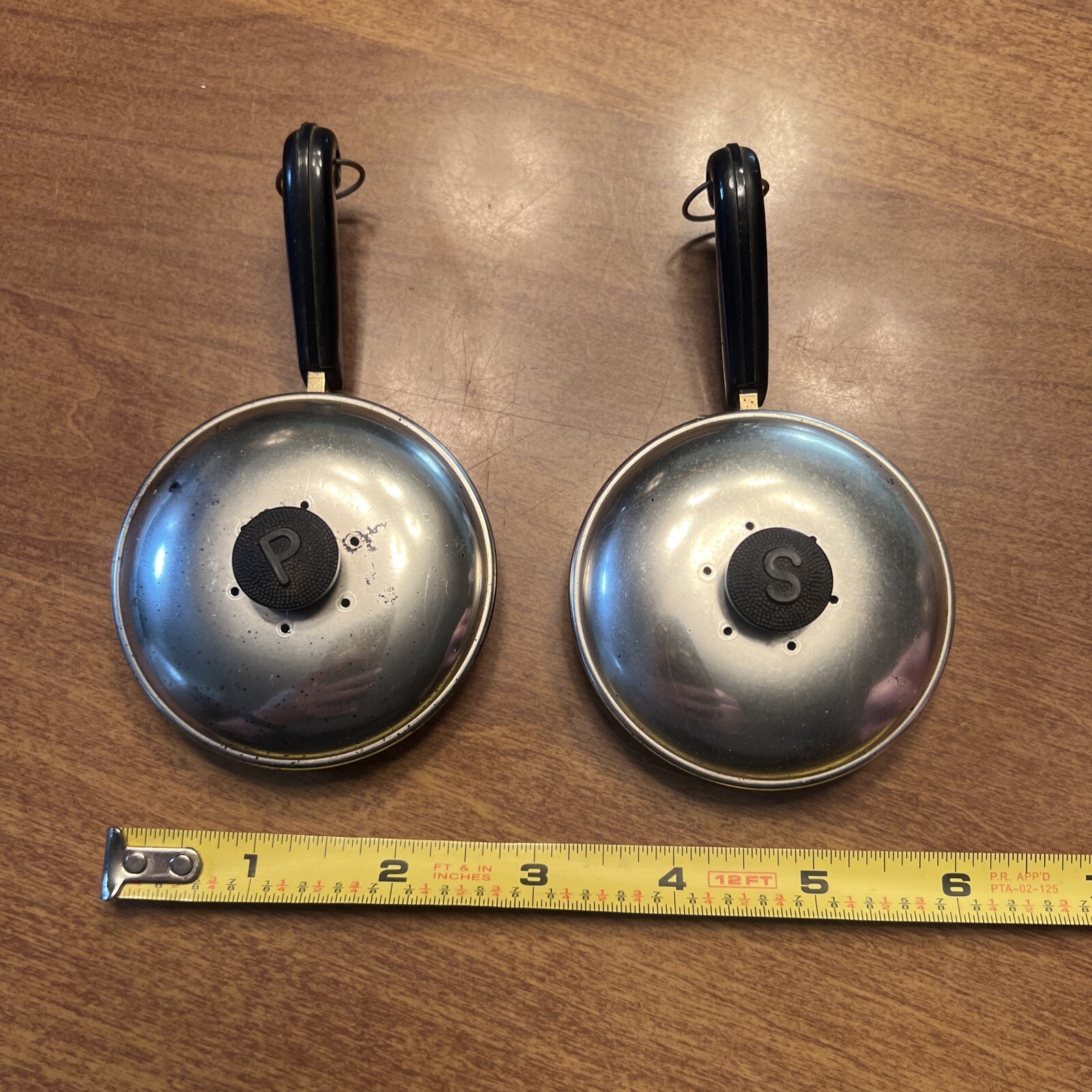 MCM VINTAGE BRILLIUM PAT PEND KITCHEN POTS FRYING PANS SALT & PEPPER ...