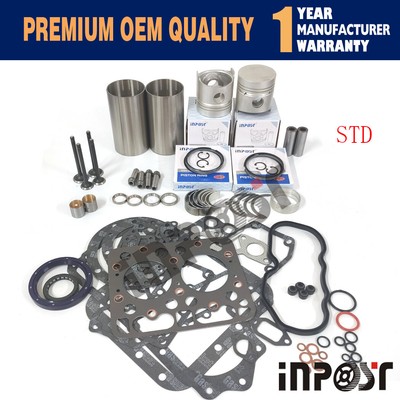 STD Z650 Overhaul Rebuild kit for Kubota Sub-Compact Utility tractor ...