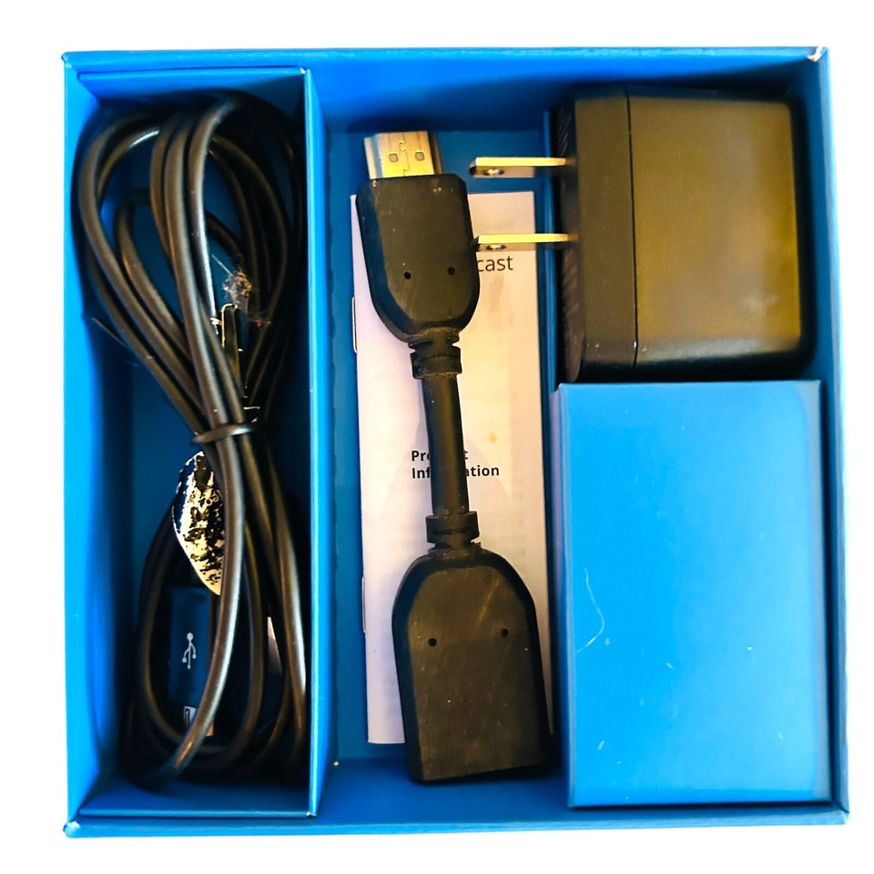 Black Google Chromecast H2G2-42 1st Generation Media Player Complete in ...
