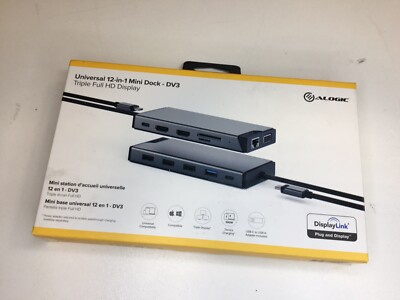 Alogic USB-C 12in1 Mini Dock Station Triple Full HD Display (DUCDDV3 ...