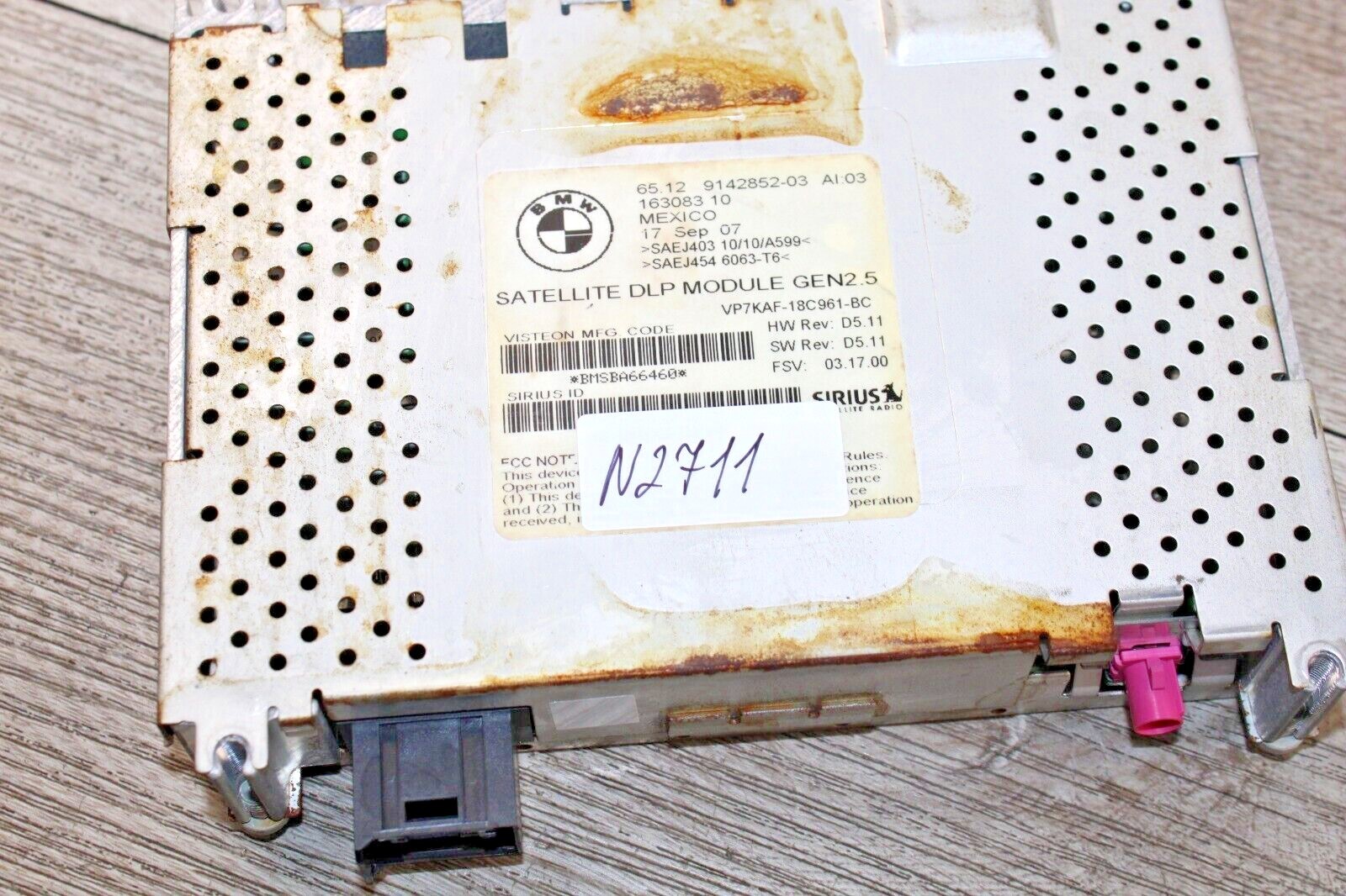 BMW E60 E65 E66 SERIES SATELLITE RADIO MODULE SIRIUS GEN2.5 DLP | eBay