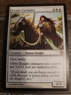 Magic the Gathering MTG Knight Exemplar (14) DD Knights vs. Dragons LP ...