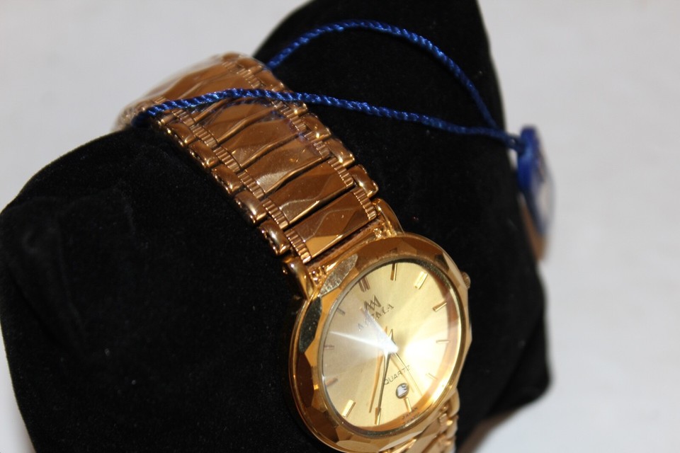 Vintage Mema Goldtone Watch Japan Quartz New Older Stock | eBay