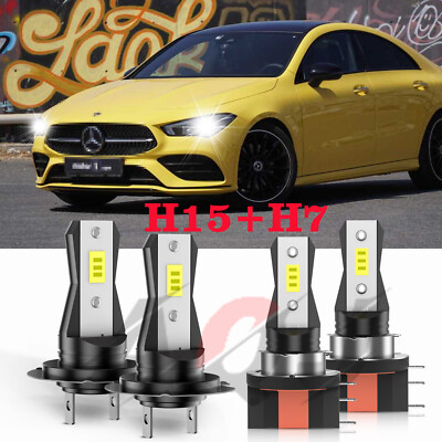 For Mercedes-Benz Sprinter 2500 2019-2023 4PCS H15 H7 LED Headlight ...