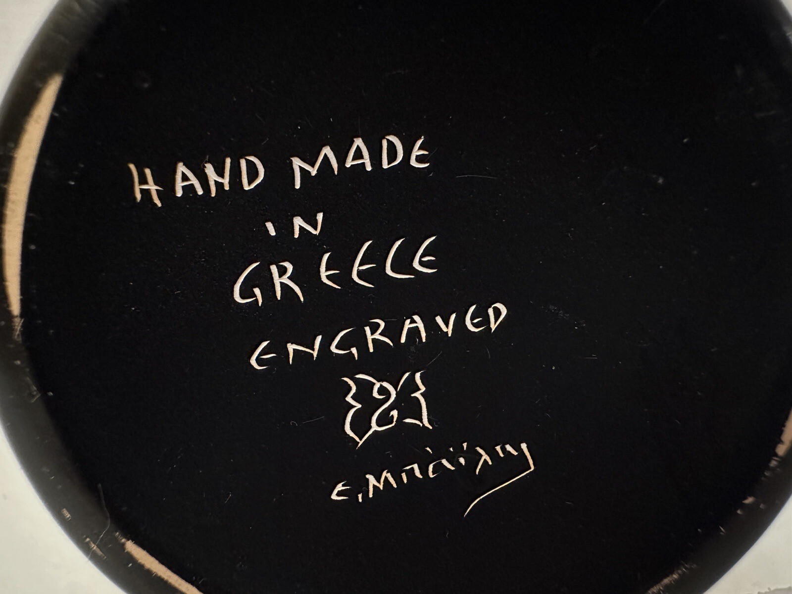 Vintage Handmade Engraved Greek Vase Decanter Made in Greece Signed | eBay