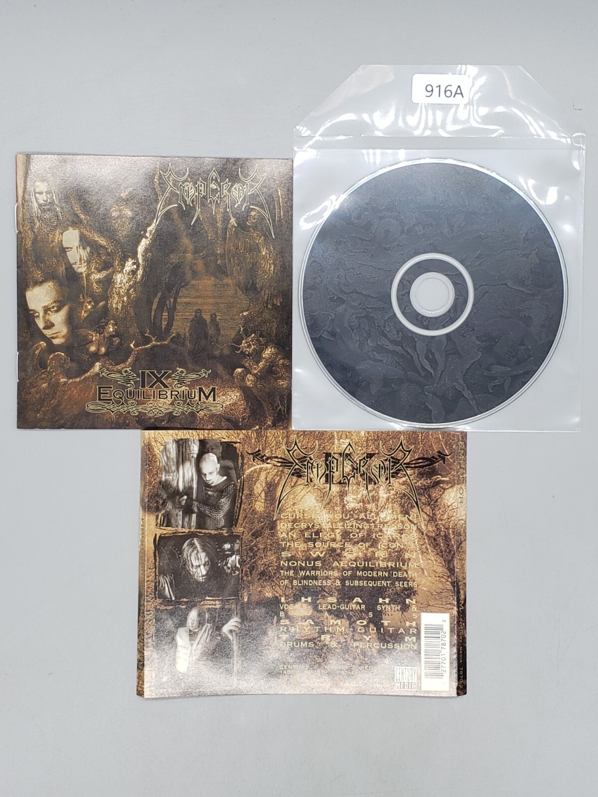 IX Equilibrium by Emperor (Black Metal) (CD, Apr-1999) No Case No ...