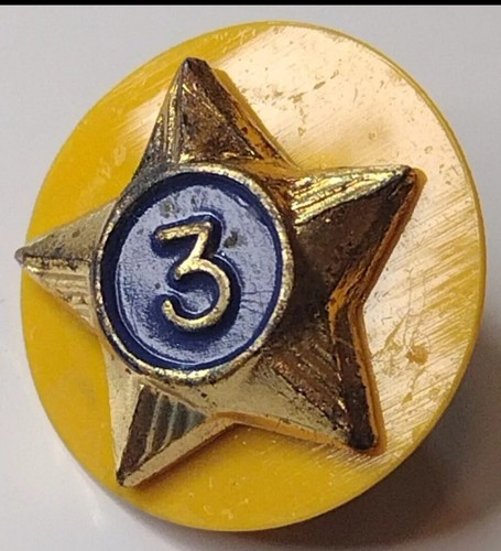 Vintage BSA Cub Scout 3 Year Service Star Pin With Yellow Disc Boy ...
