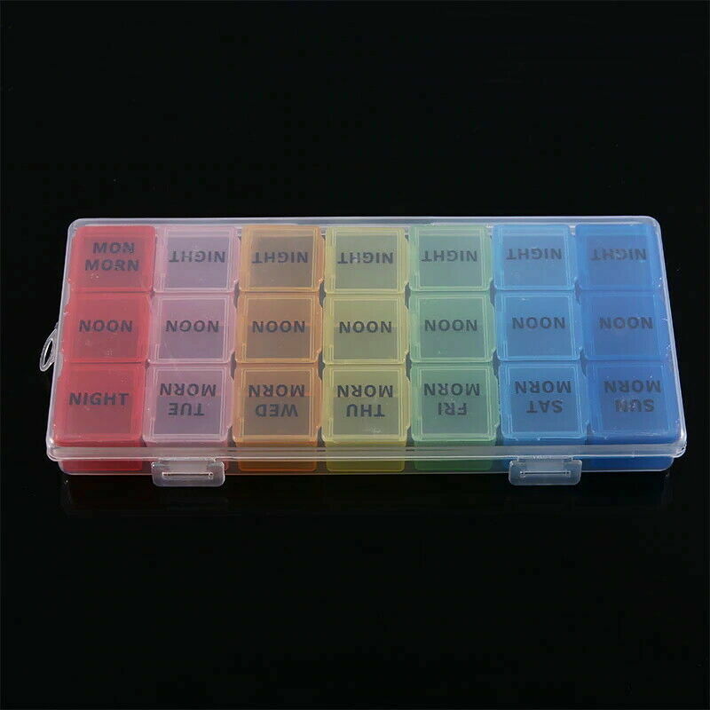 US 7 Day 3 Times Medicine Pill Week Tablet Sort Organizer Storage ...