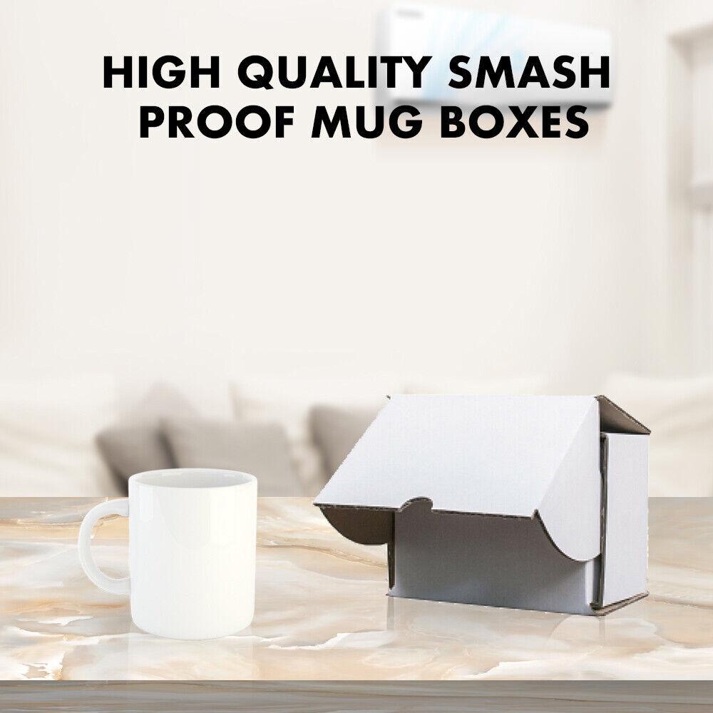 Smash Proof Mug Boxes 10oz 11oz Sublimation Mug Gift Box White Blank ...