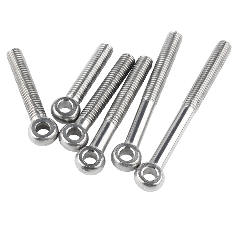 304 Stainless Steel Loop Circle Hole Eye Ring Screw Bolt Eyebolt Dia ...