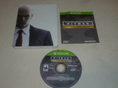 XBOX ONE HITMAN COMPLETE FIRST SEASON GAME W CASE & MANUAL STEEL BOOK ...