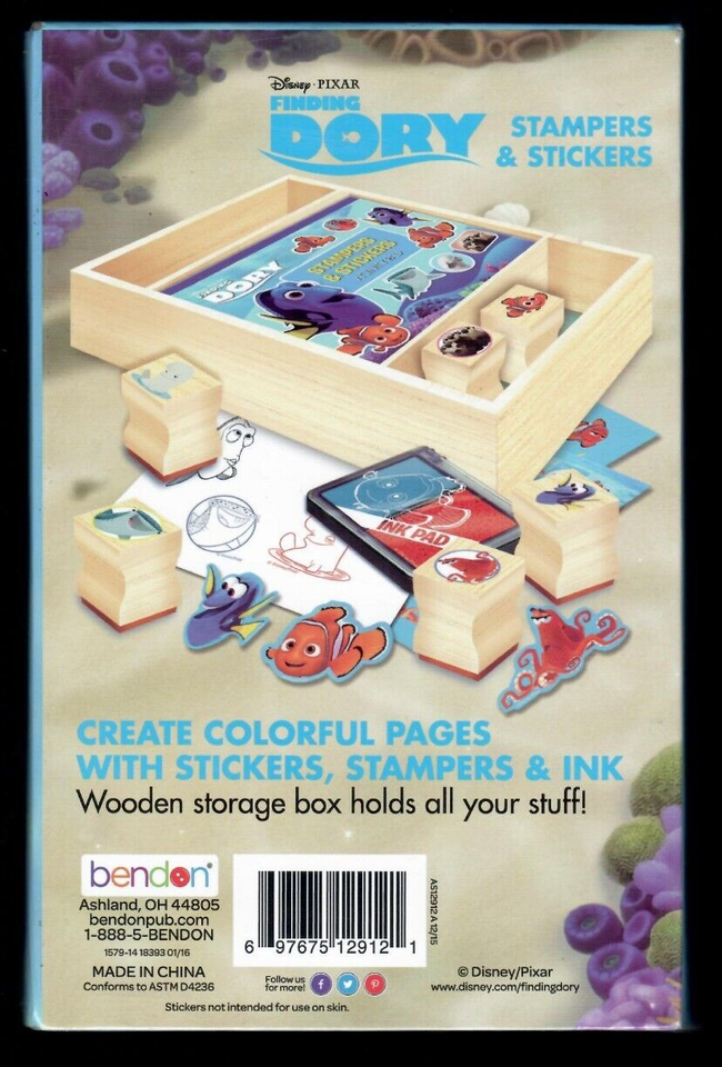 Disney Pixar Finding Dory Stampers & Stickers Activity Pad | eBay