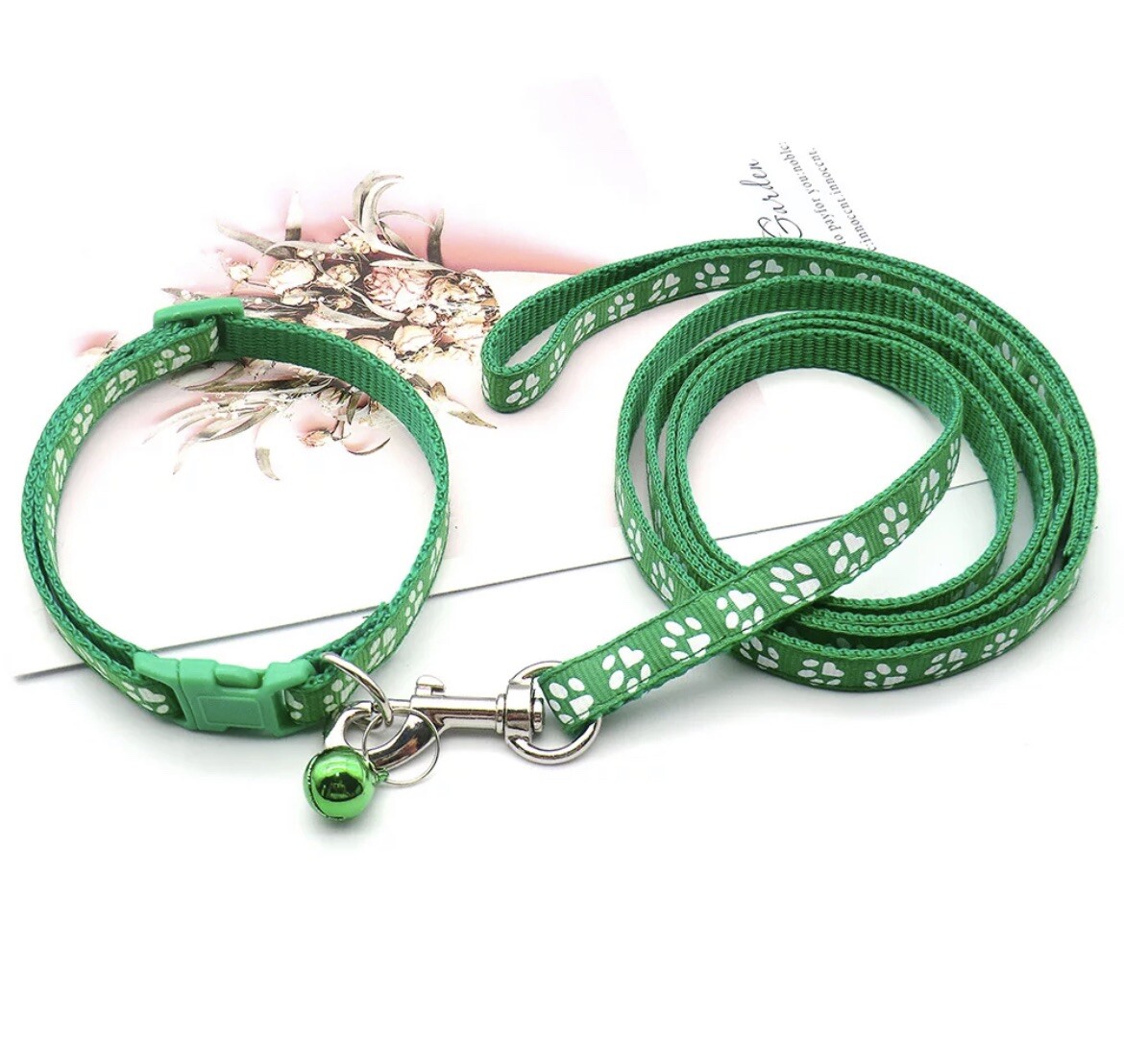 Dog Collar And Leash Set Small Dogs 48”Long Leash up to 13