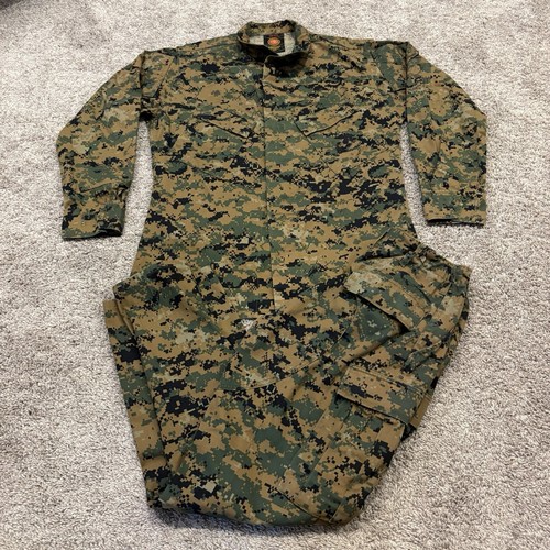 USMC UNIFORM MCCUU WOODLAND MARPAT JACKET AND PANTS 2 PIECE SET SMALL ...