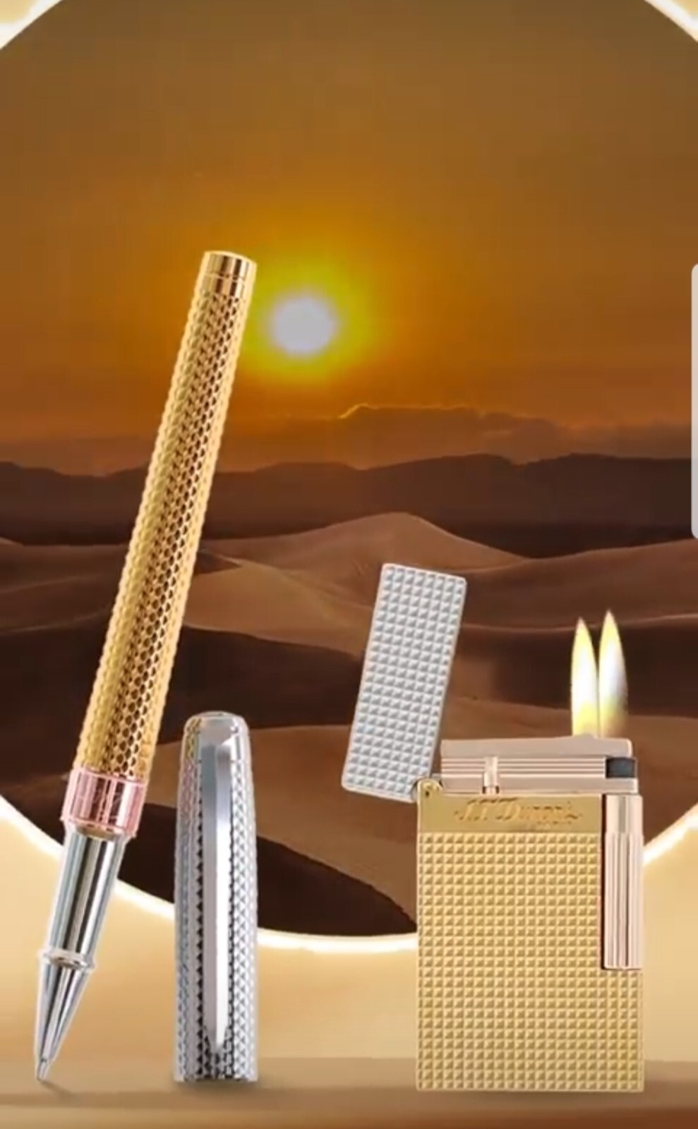 ST Dupont Line 2 Golden Hour 150th Limited Edition Lighter Rose Gold ...