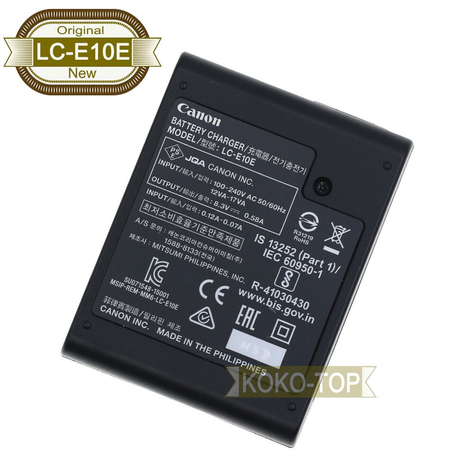 Genuine Canon LC-E10E Charger For EOS 1100D 1200D 1300D 1500D 3000D ...