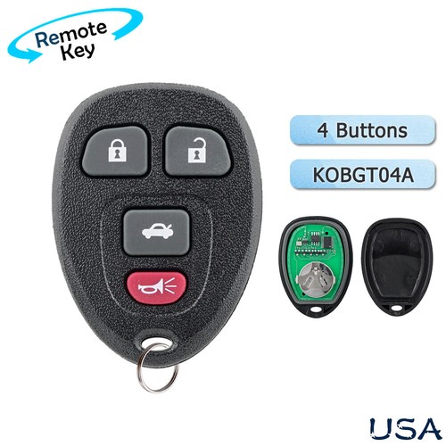 4 Buttons Key Fob Remote 15252034 for 2007 2008 2009 2010 Pontiac G5 G6 ...