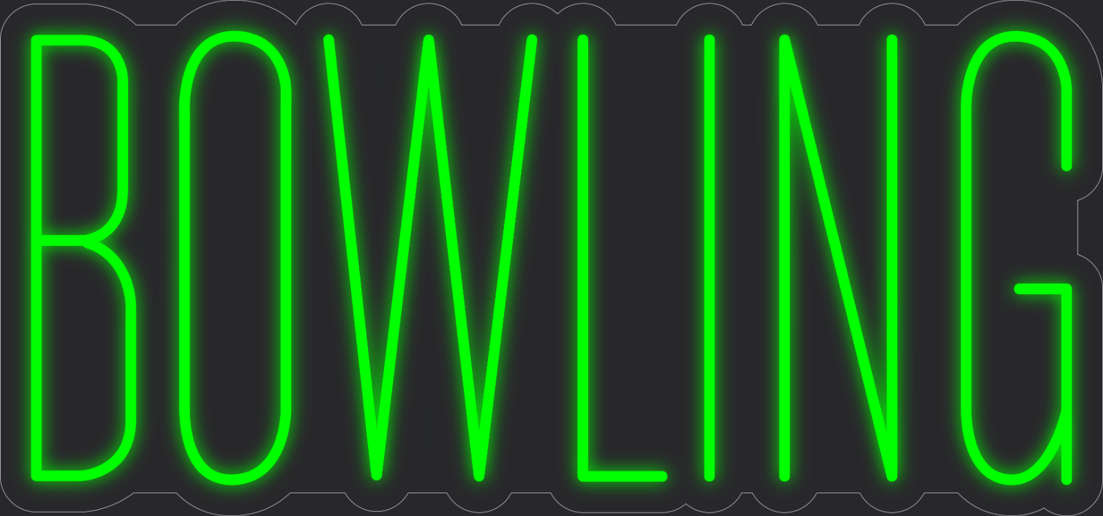 Bowling Green 36x17 inches Neon LED Sign Decor Wall Lights Brighten Up ...