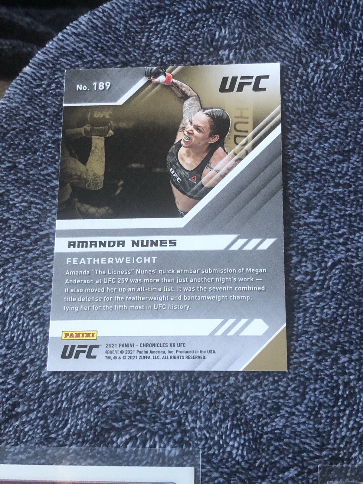 2021 Panini Chronicles UFC - XR Pink #189 Amanda Nunes for sale online ...