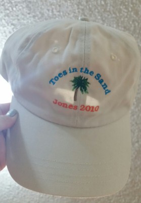 Toes In The Sand Adjustable Baseball Cap Hat Cotton Low Crown Ivory ...