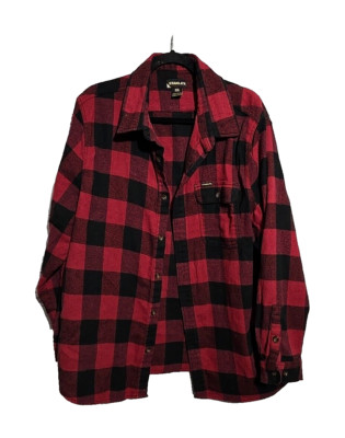 Stanley Red Buffalo Plaid Flannel Long Sleeve Button Down Shirt Men's Size 2XL | eBay