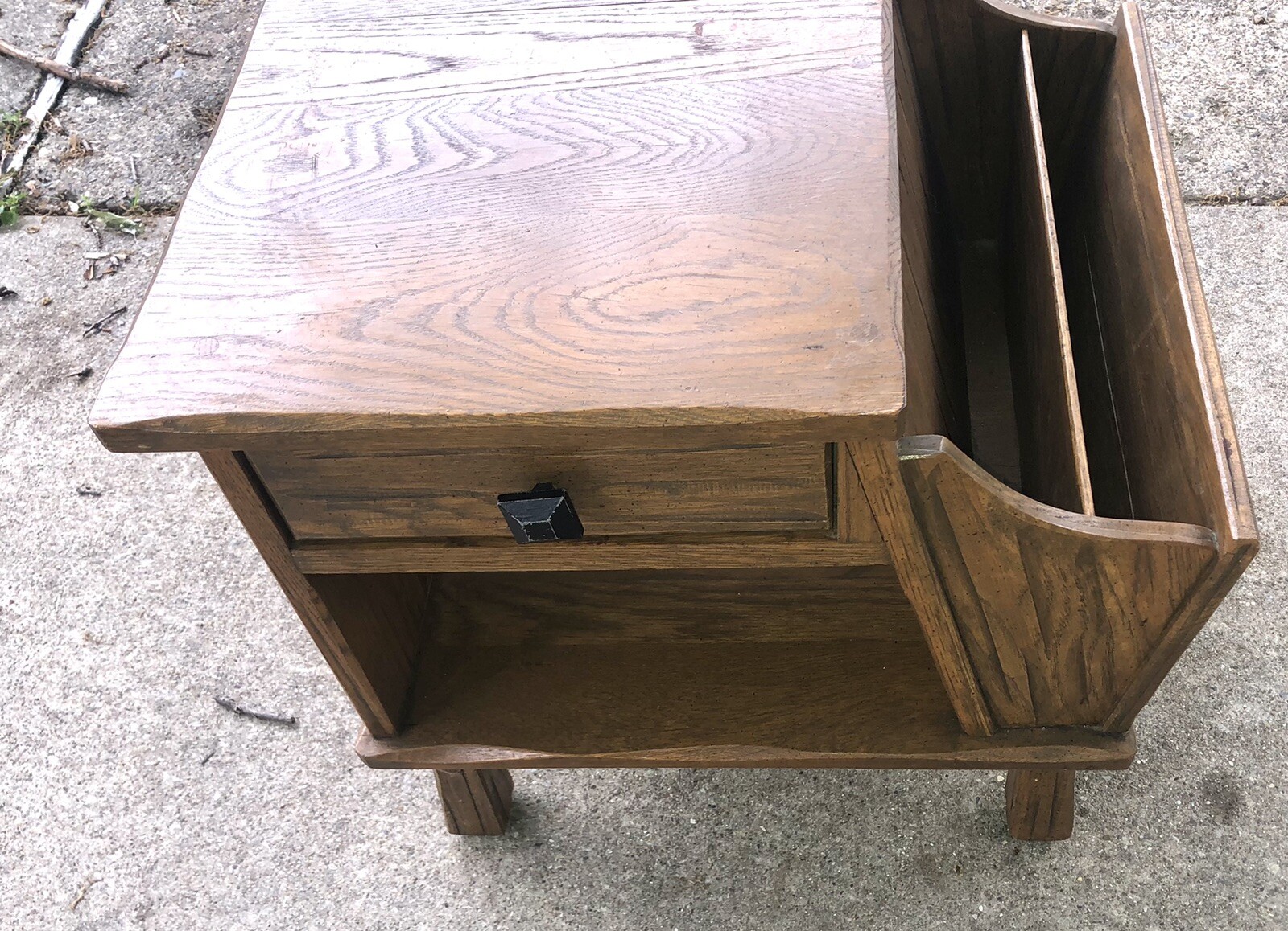 A BRANDT Ranch Oak Magazine Rack / End Table Model #3224 | eBay