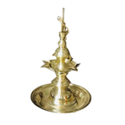 Traditional Brassware Vilakku Pahana Temple Diya Oil Lamp Pooja Stand ...
