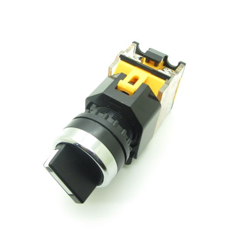 Round 22mm Rotary Selector Switch 2 Positions NC + NO Latching Self ...