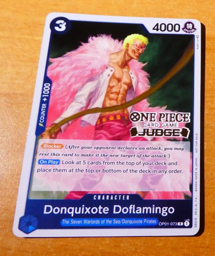 ONE PIECE ENGLISH CARD RARE JUDGE GAME CARTE PROMO HOLO MINGO OP01-073 ...