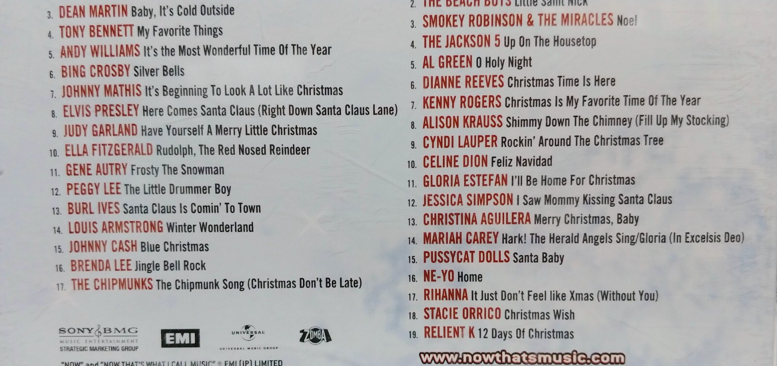 2 cd set Now Thats What I Call Christmas! 3 - Various Artists - 34 ...