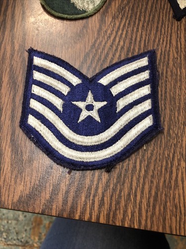 US Air Force Technical Sergeant Rank Chevron Patch E-6 USAF Silver ...