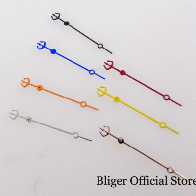 Steel Watch Hand fit NH35 NH36 NH38 NH70 NH72 Black Orange Red Seconds ...