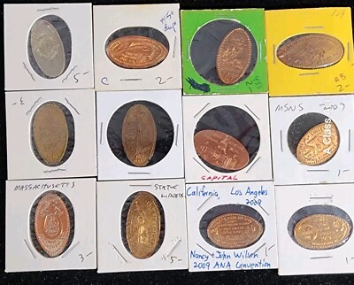 12 ELONGATED PENNIES / CENTS. All Different. See Photos. Our PC288 | eBay