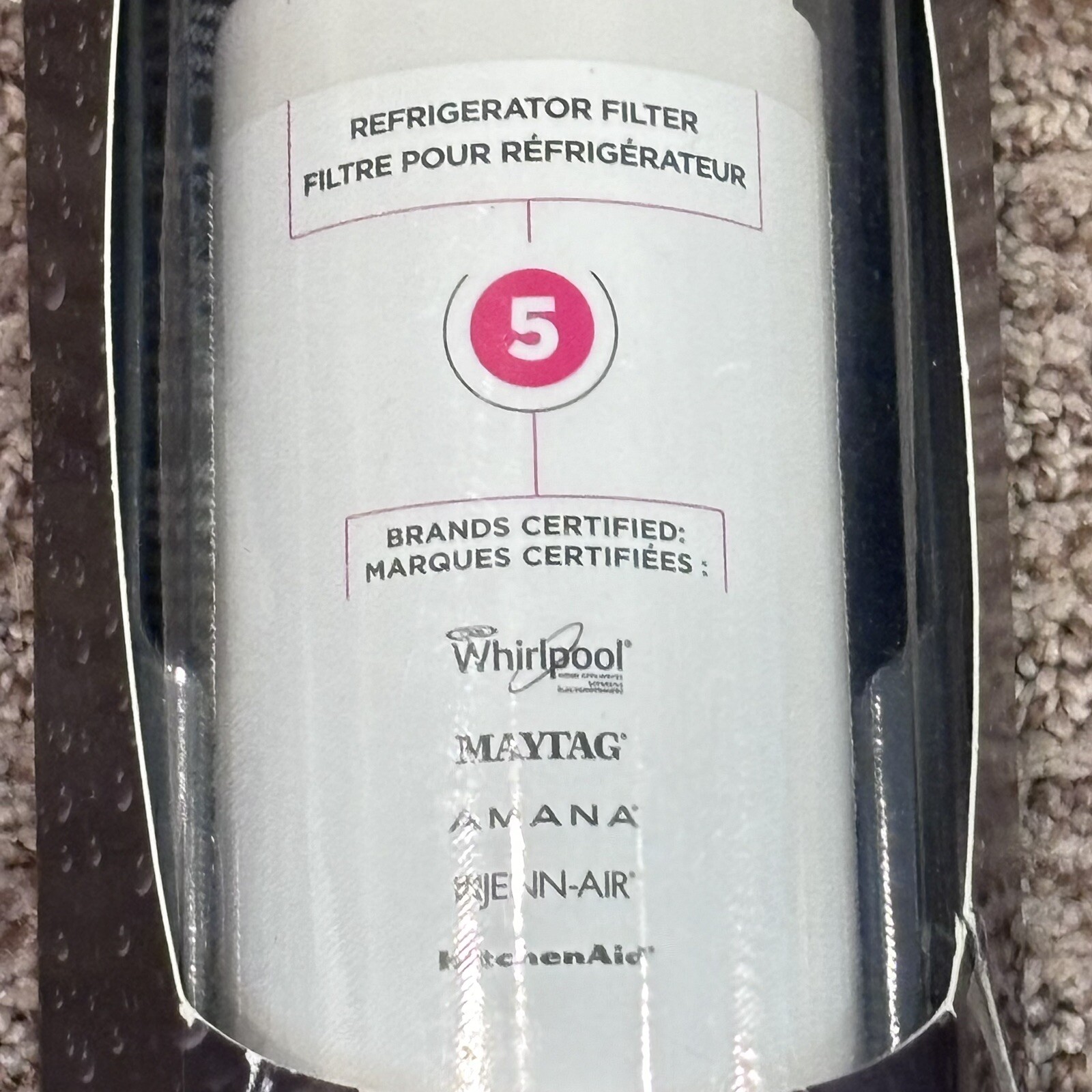 Whirlpool everydrop Refrigerator Water Filter 5 (EDR5RXD1) for sale ...